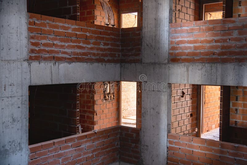 Interior of a Half-finished Building Stock Photo - Image of empty ...