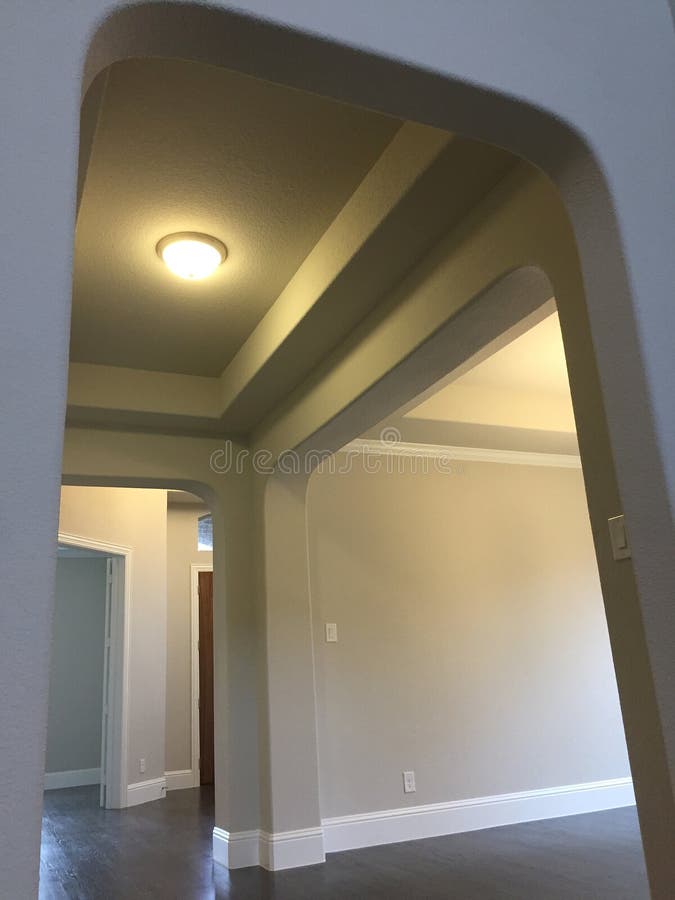 Interior of Hall Design in a New Modern House Stock Image - Image of ...