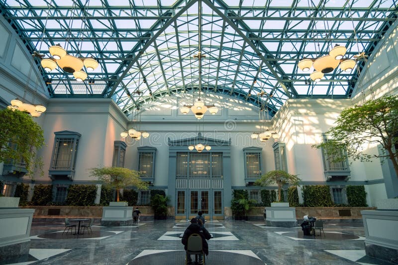 An Interior of a Harold Washington Library Center in Chicago Editorial ...
