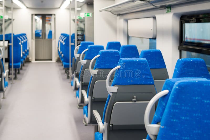 Interior High-speed Electric Train in Moscow, Russia Stock Photo ...