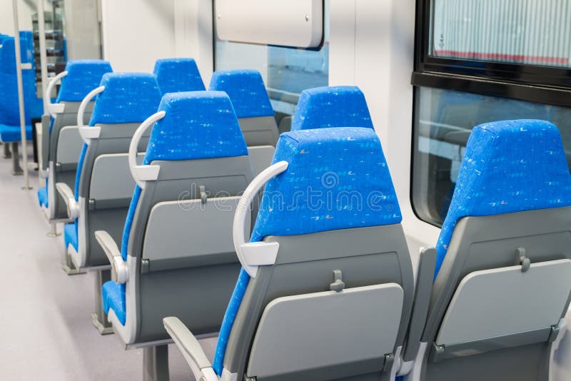 Interior High Speed Electric Train in Moscow, Russia Stock Image ...