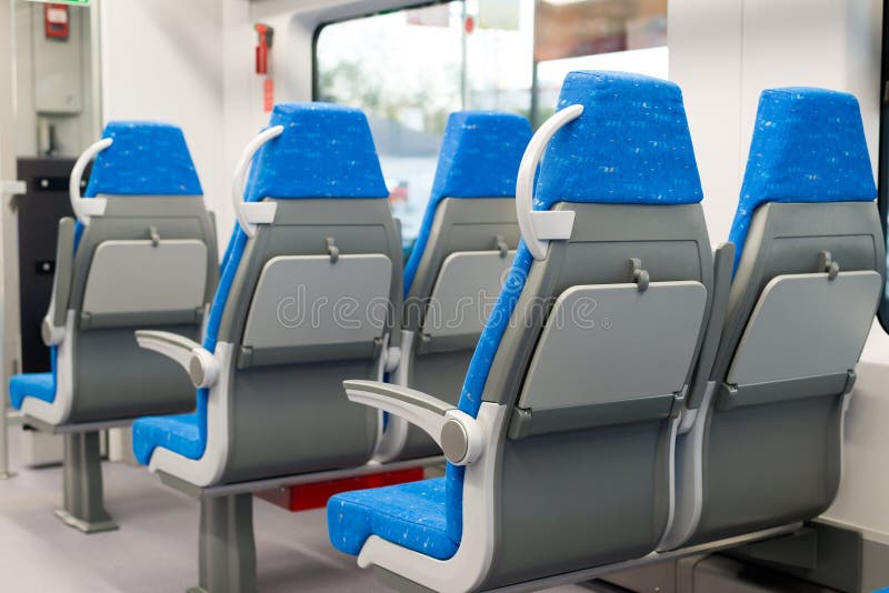 Interior High Speed Electric Train in Moscow, Russia Stock Image ...