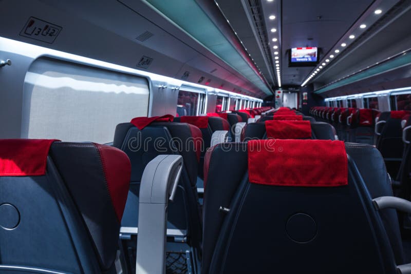Interior of High Speed Train Stock Image - Image of public ...