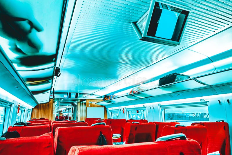 Interior of the High-speed Train Stock Photo - Image of asia, armchair ...