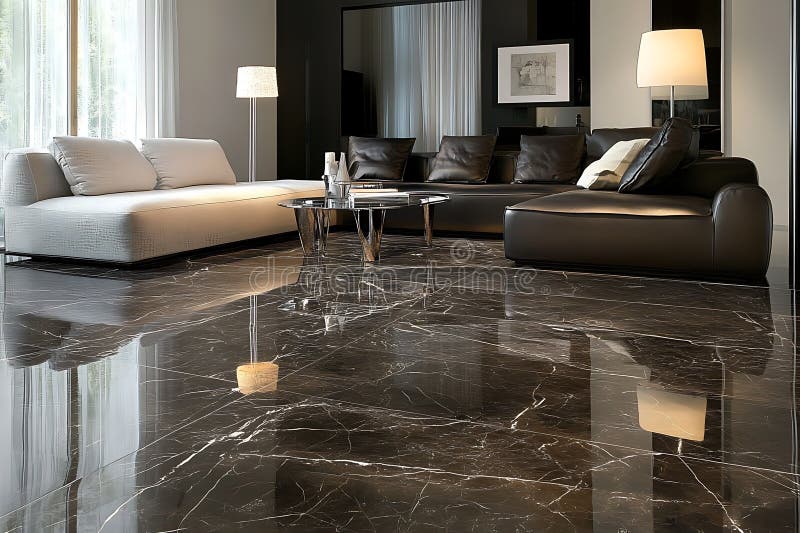 Interior of a High-tech House Featuring Marble Design Stock ...