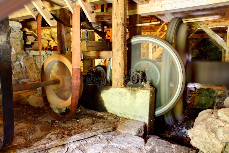 Interior of Historic Watermill Stock Image - Image of culture ...