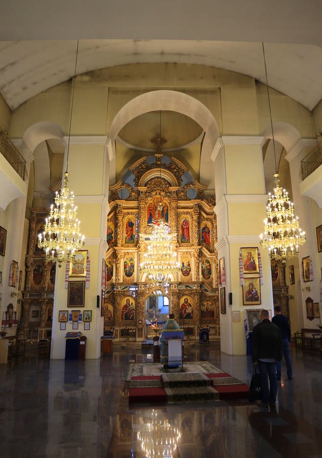 Interior of Holy Dormition Cathedral in Poltava, Ukraine Editorial ...