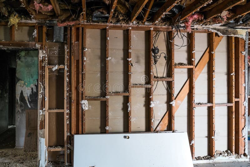 Fire Damaged Home stock image. Image of house, board - 99335881