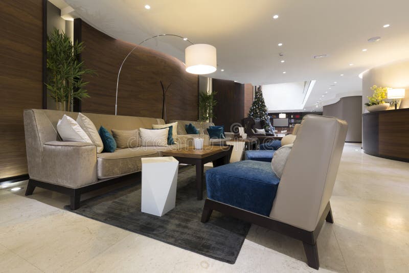 Interior of a Hotel Lobby Cafe Stock Photo - Image of cafe, dinning ...