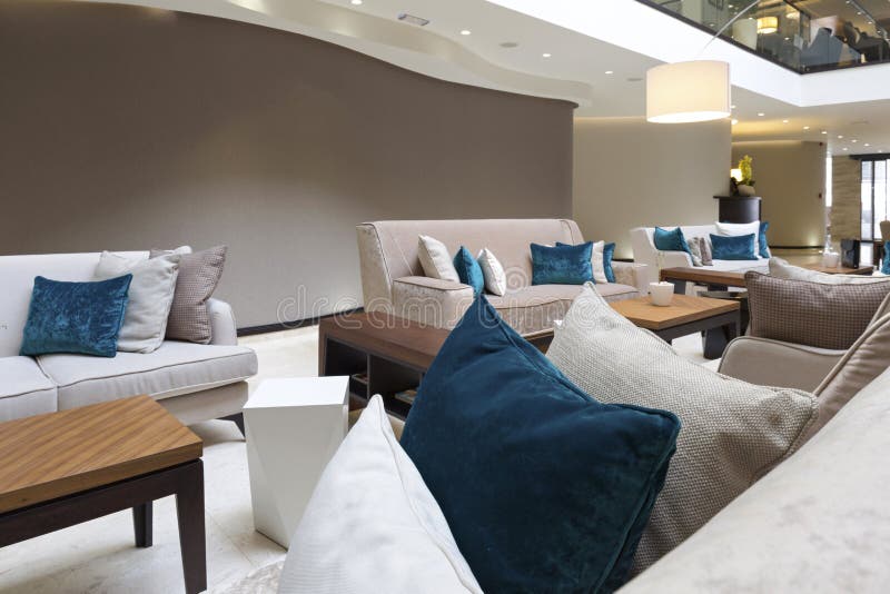 Interior of a Hotel Lobby Cafe Stock Photo - Image of design, celebrate ...