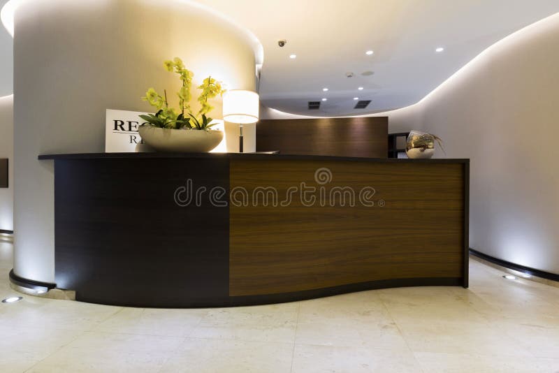 Interior of a Hotel - Reception Area Stock Photo - Image of elegance ...