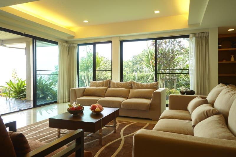 Interior House Comfortable Living Room Stock Photo - Image of apartment ...