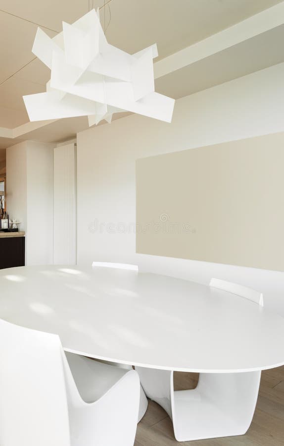 Interior House, Dining Table Stock Image - Image of stylish, interior ...