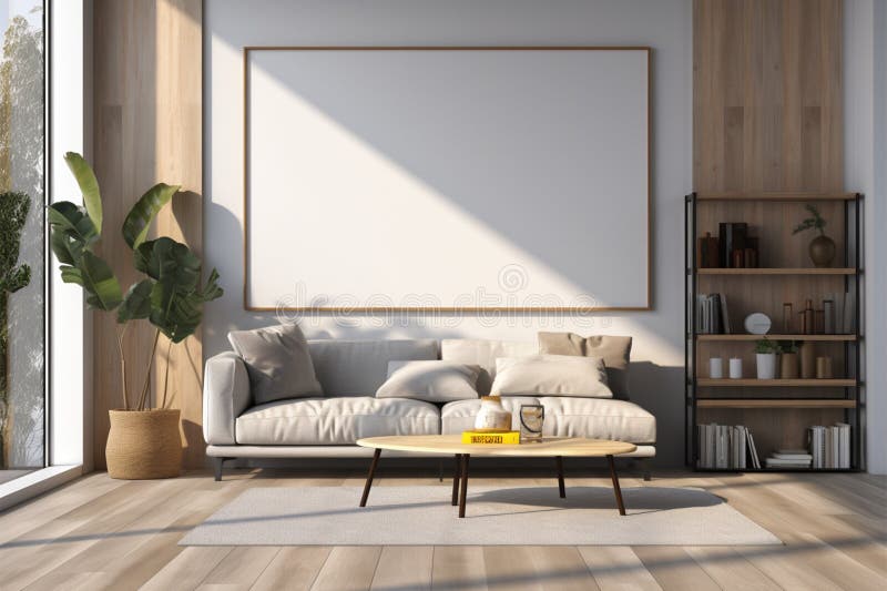 Interior House Floor Template 3D Render with Ample Design Copy Space ...