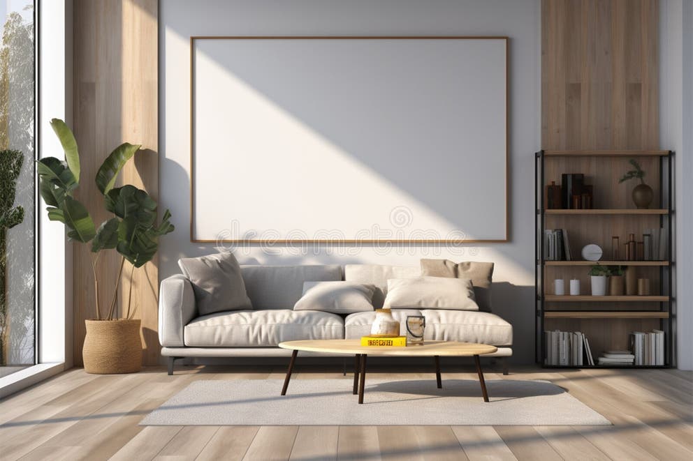 Interior House Floor Template 3D Render with Ample Design Copy Space Stock Illustration ...