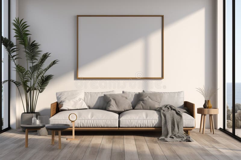 Interior House Floor Template 3D Render with Ample Design Copy Space ...