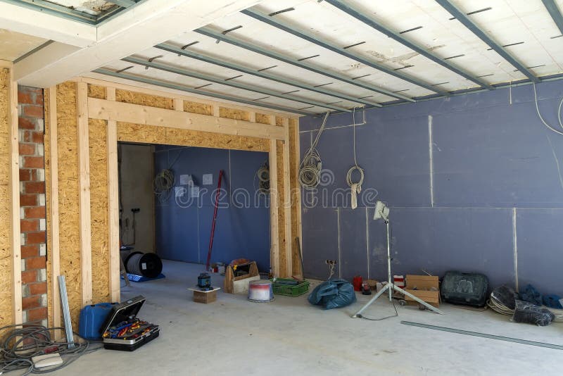 Interior of a House Under Construction. Renovation of an Apartment ...
