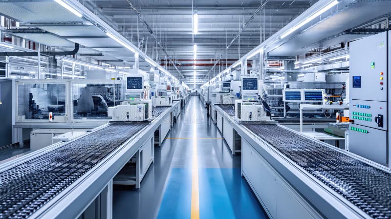 The Huge Factory for the Production of Modern Microchips Stock Photo ...