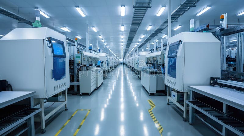 The Huge Factory for the Production of Modern Microchips Stock ...