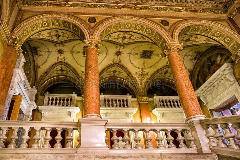 Interior of Hungarian State Opera House in Budapest Editorial Stock ...