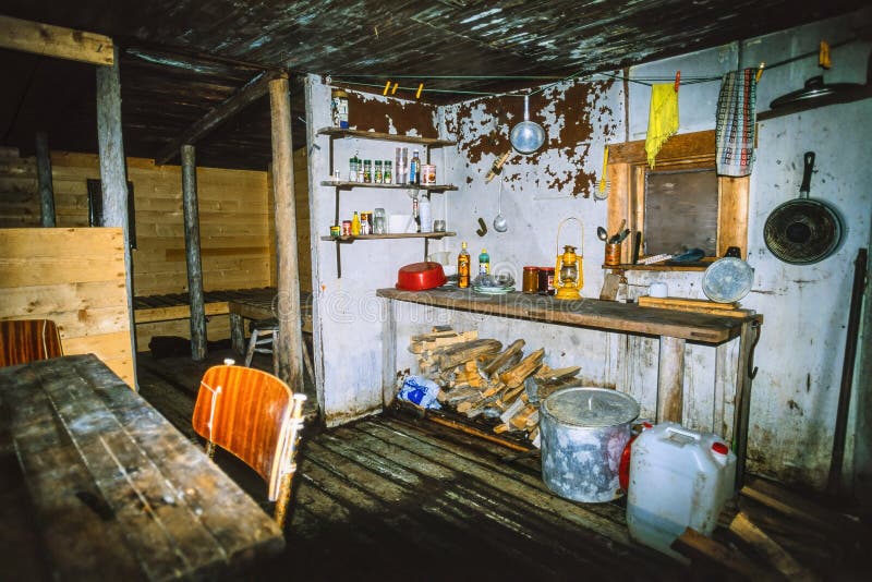 Interior in a Hunting Cabin on Svalbard Editorial Image - Image of ...