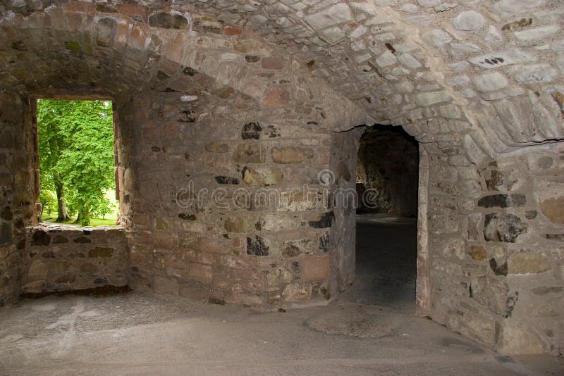 Interior of Huntly Castle stock photo. Image of historical - 3064814
