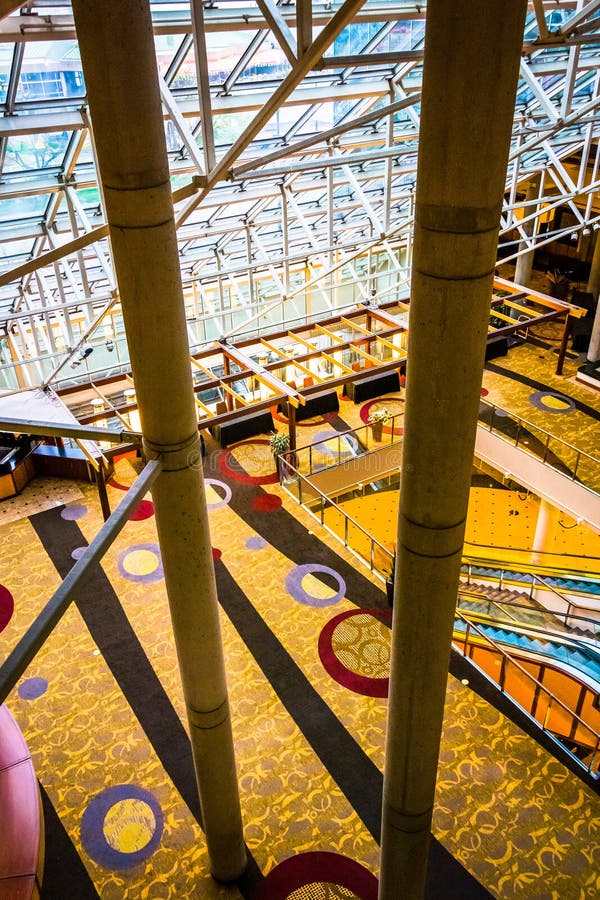 The Interior of the Hyatt Regency in Baltimore, Maryland. Editorial ...