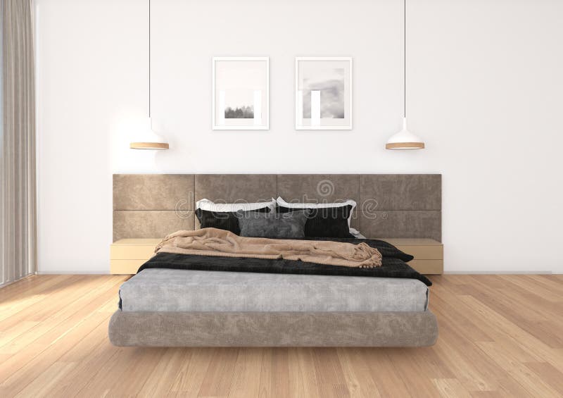 Interior Image of a Fully Equipped Bedroom Stock Illustration ...