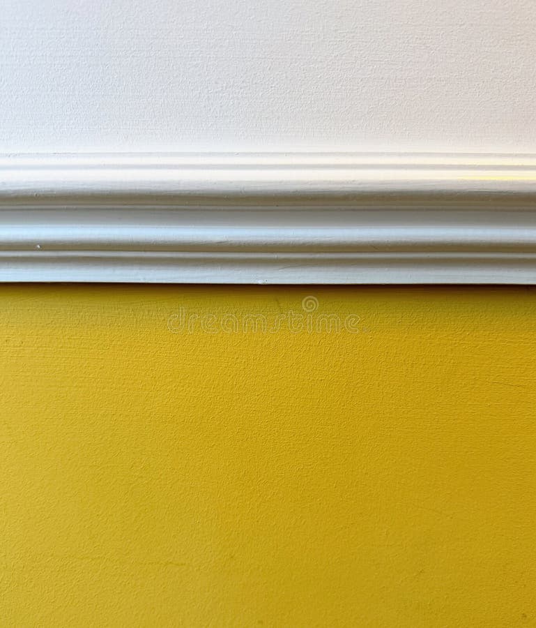 Interior Image of White Dado Rail with Yellow Below and White Above ...