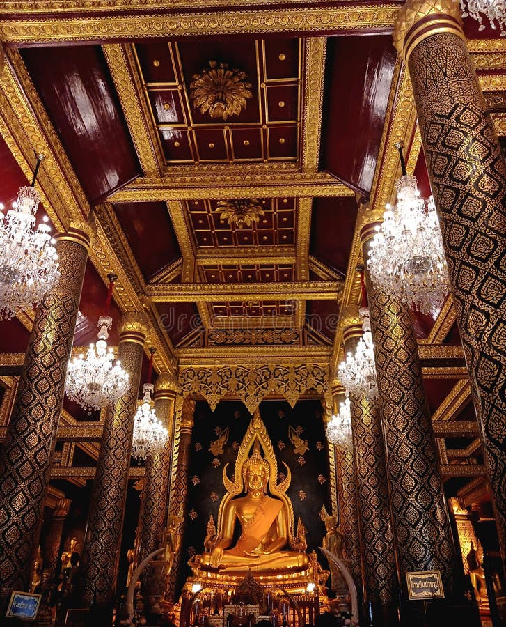 Interior Indoor Thai Temple Stock Image - Image of thai, temple: 308168201