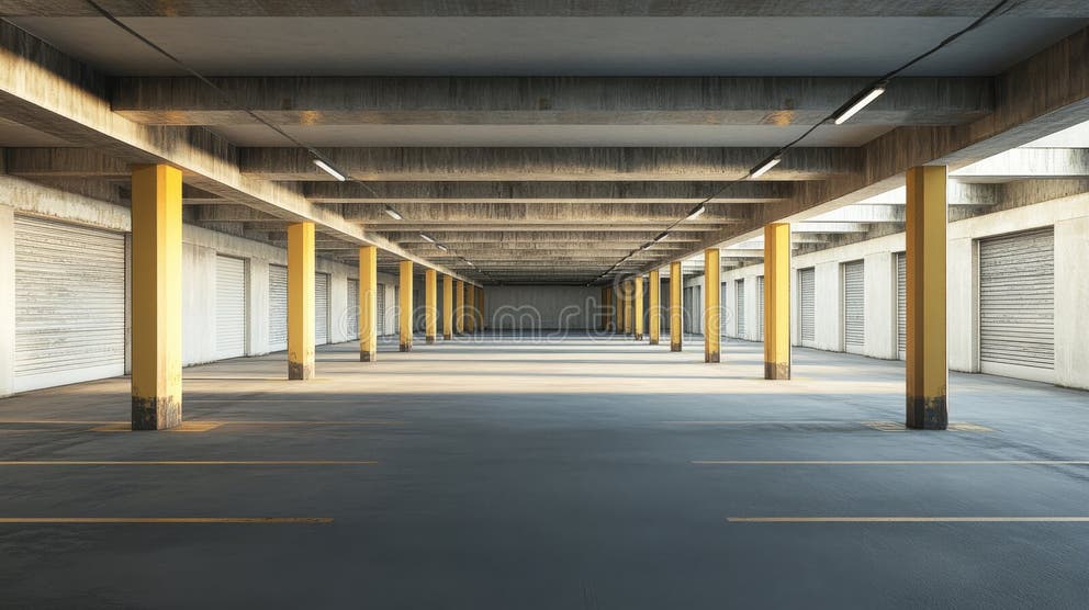 The Interior of an Industrial Building Features a Loading Dock ...