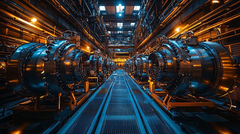 Interior of Industrial Buildings Stock Photo - Image of large, light ...