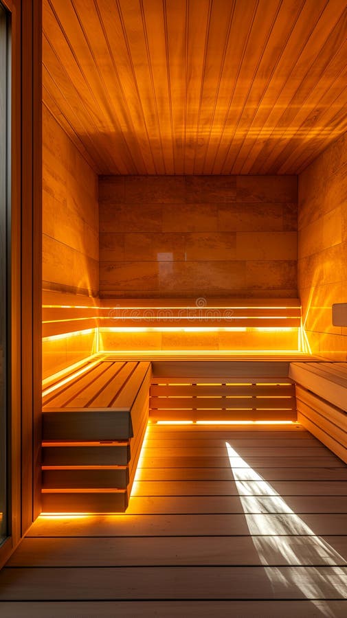 Interior of Infrared Sauna and Spa Concept. Stock Image - Image of ...