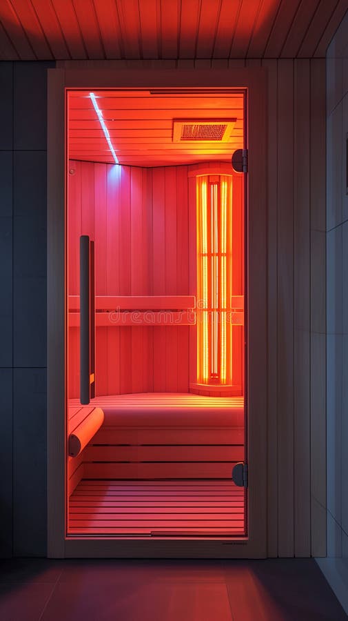 Interior of Infrared Sauna and Spa Concept. Stock Image - Image of ...