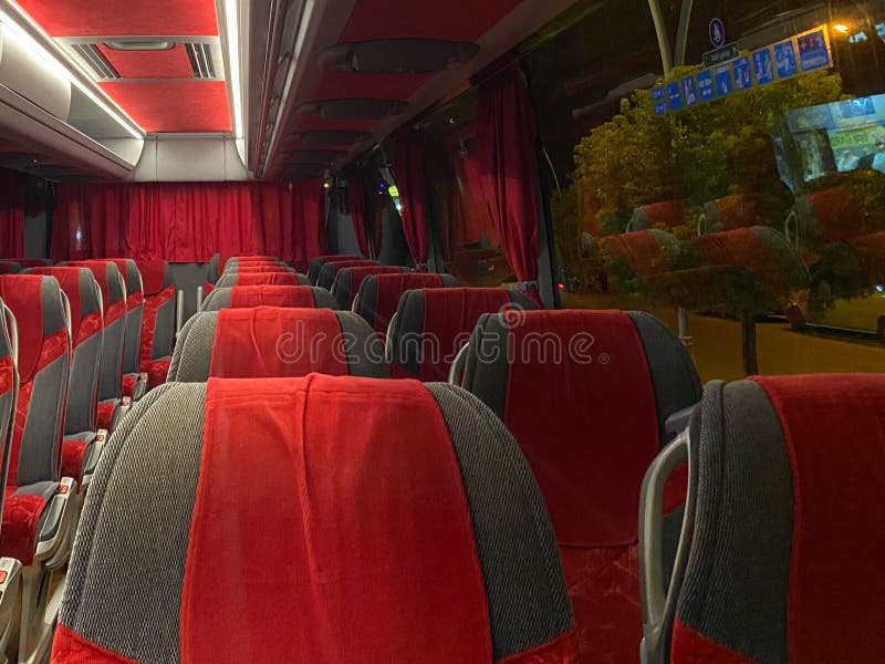 Interior Inside of the Bus with Seats Stock Photo - Image of chair ...