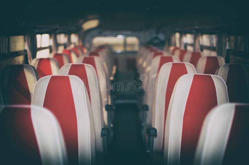 Interior Inside of the Bus. Stock Image - Image of rows, seat: 80483943