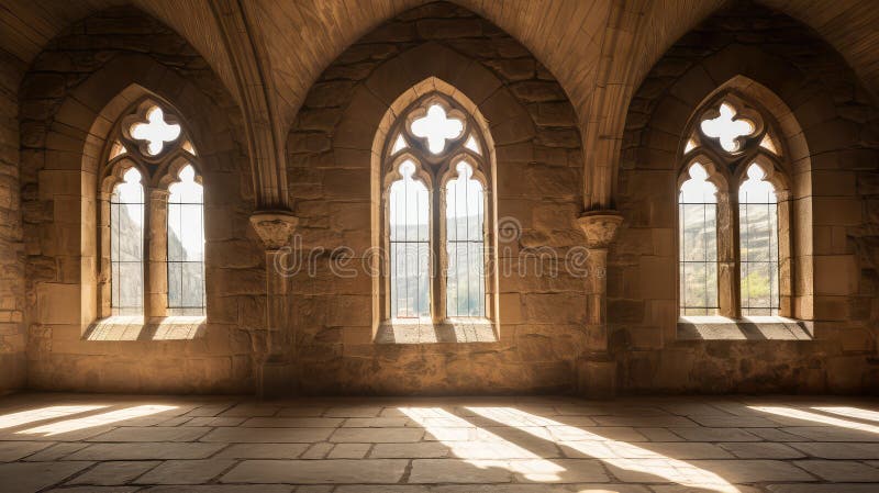Interior Inside Castle Wall Stock Illustration - Illustration of ...