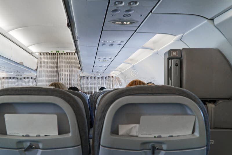 Inside of the plane stock photo. Image of economy, boarding - 260302174