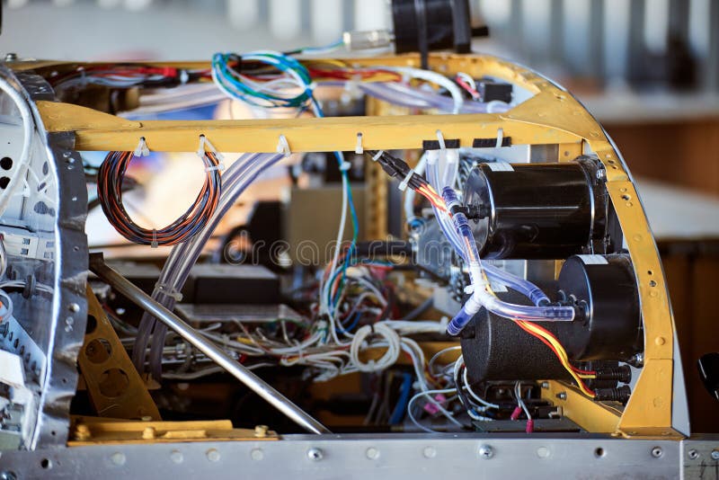 The Interior of the Instrument Panel of a Light Single-engine Ai Stock ...