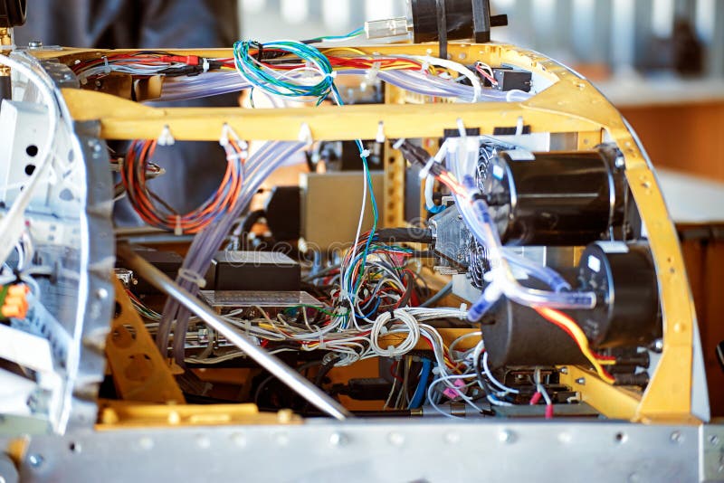 The Interior of the Instrument Panel of a Light Single-engine Ai Stock ...