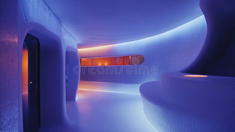 Interior with Integrated Wall Vent, Soft Lighting . Stock Image - Image ...