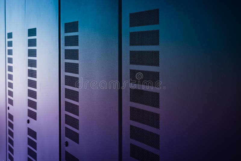 Interior of Internet Provider Data Center Stock Image - Image of farm ...