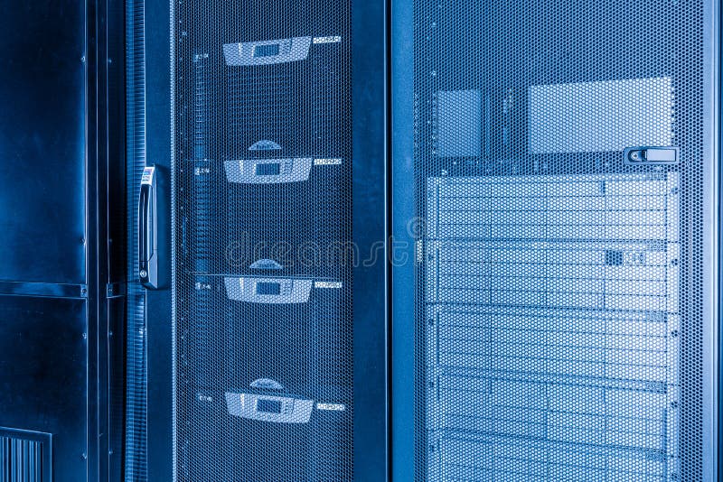 Interior of Internet Provider Data Center Stock Photo - Image of modern ...