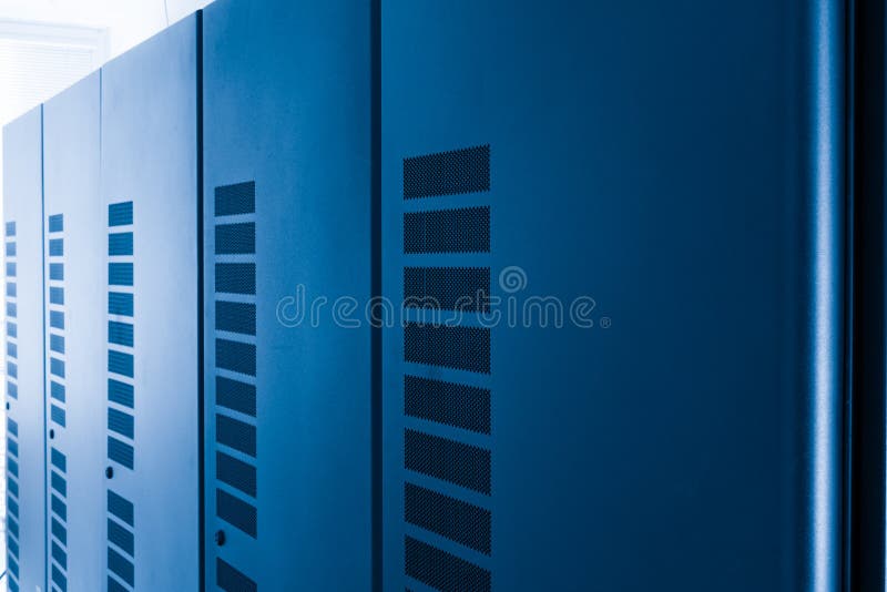 Interior of Internet Provider Data Center Stock Image - Image of ...