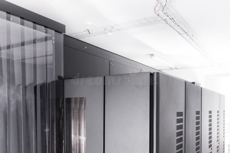 Interior of Internet Provider Data Center Stock Image - Image of ...