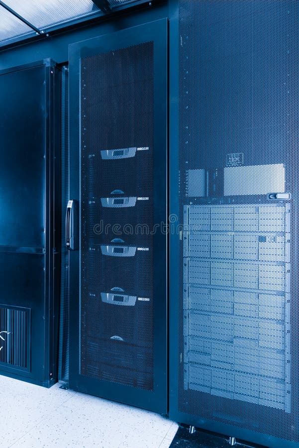 Interior of Internet Provider Data Center Stock Image - Image of ...