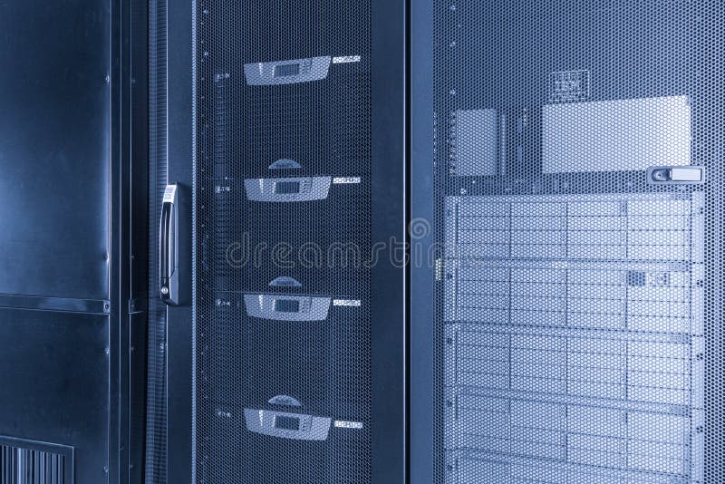 Interior of Internet Provider Data Center Stock Image - Image of ...