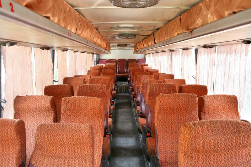 Interior of an Interurban Coach Stock Image - Image of brown, public ...