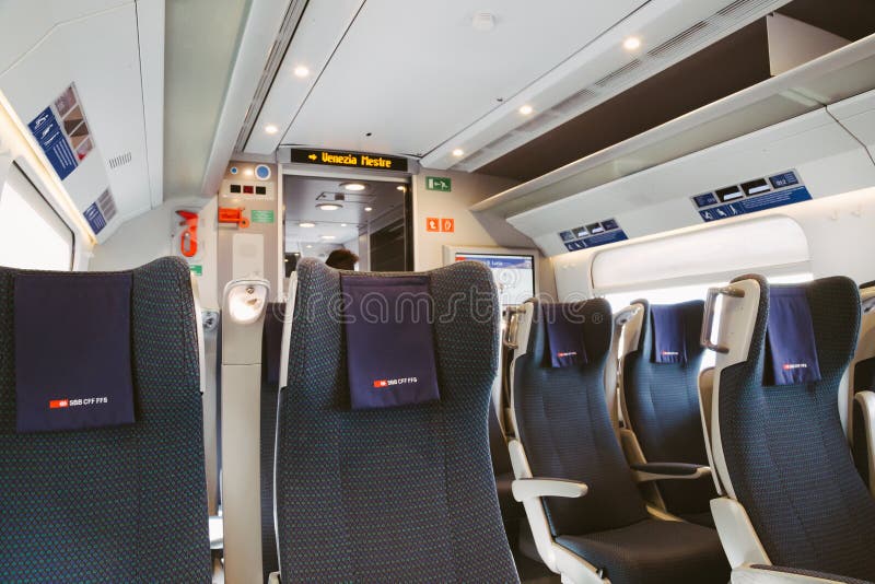 Interior of Italian Train in Italy Editorial Stock Image - Image of ...
