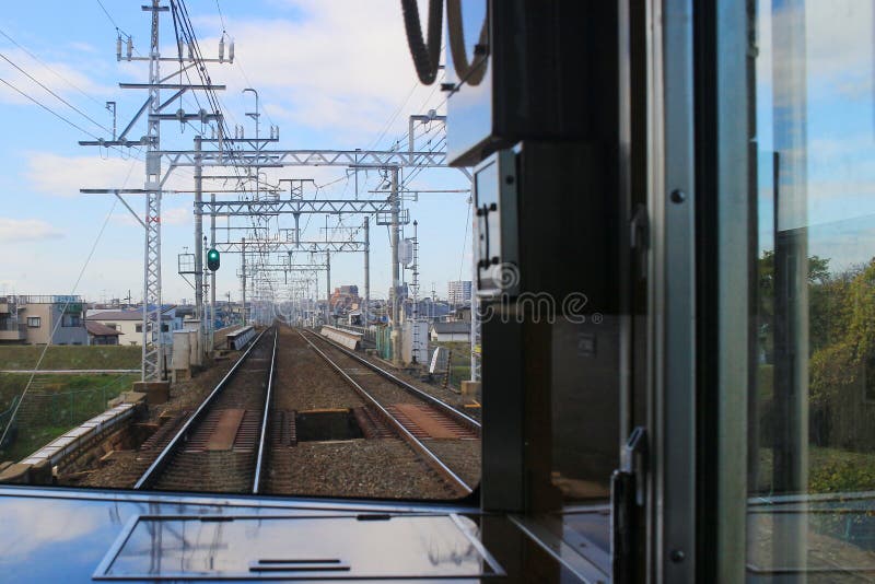 Interior of Japan Train Controller of Front Stock Image - Image of ...